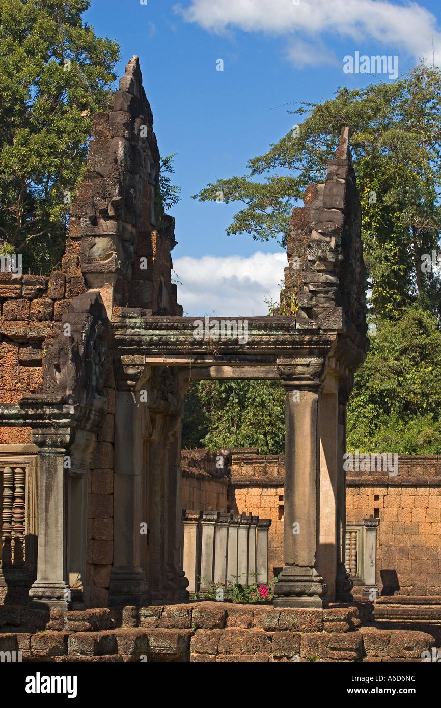 The Khmer ruins of East Mebon built of laterite and sandstone Angkor ...