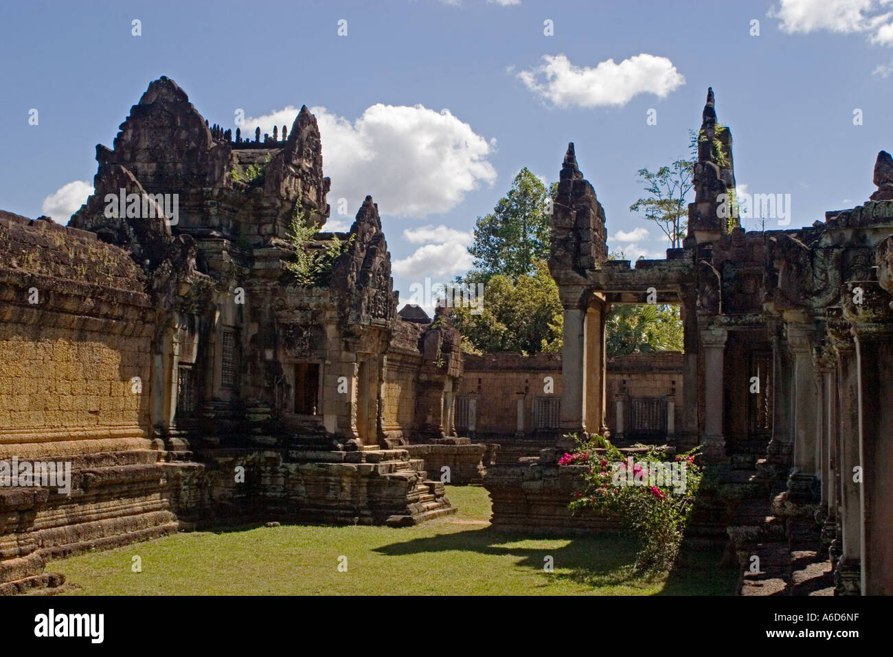 The Khmer ruins of East Mebon built of laterite and sandstone Angkor ...