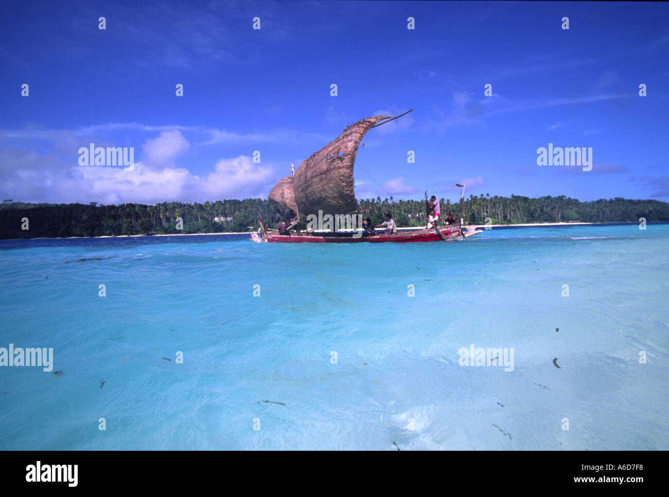 Sailing canoe Kitava Trobriand islands Papua New Guinea Stock Photo - Alamy