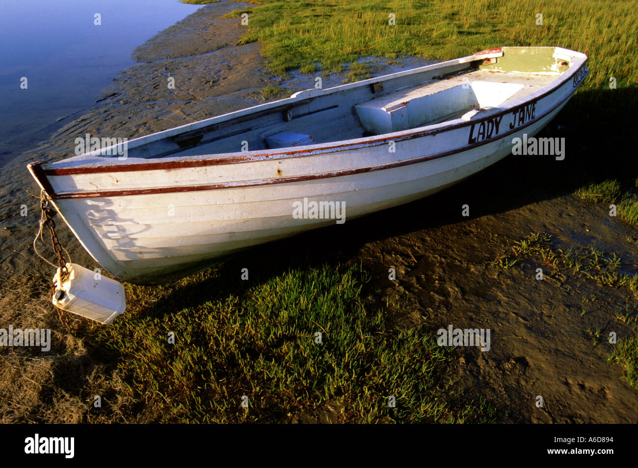 Rowing boat on lagoon edge Knysna South Africa Stock Photo - Alamy