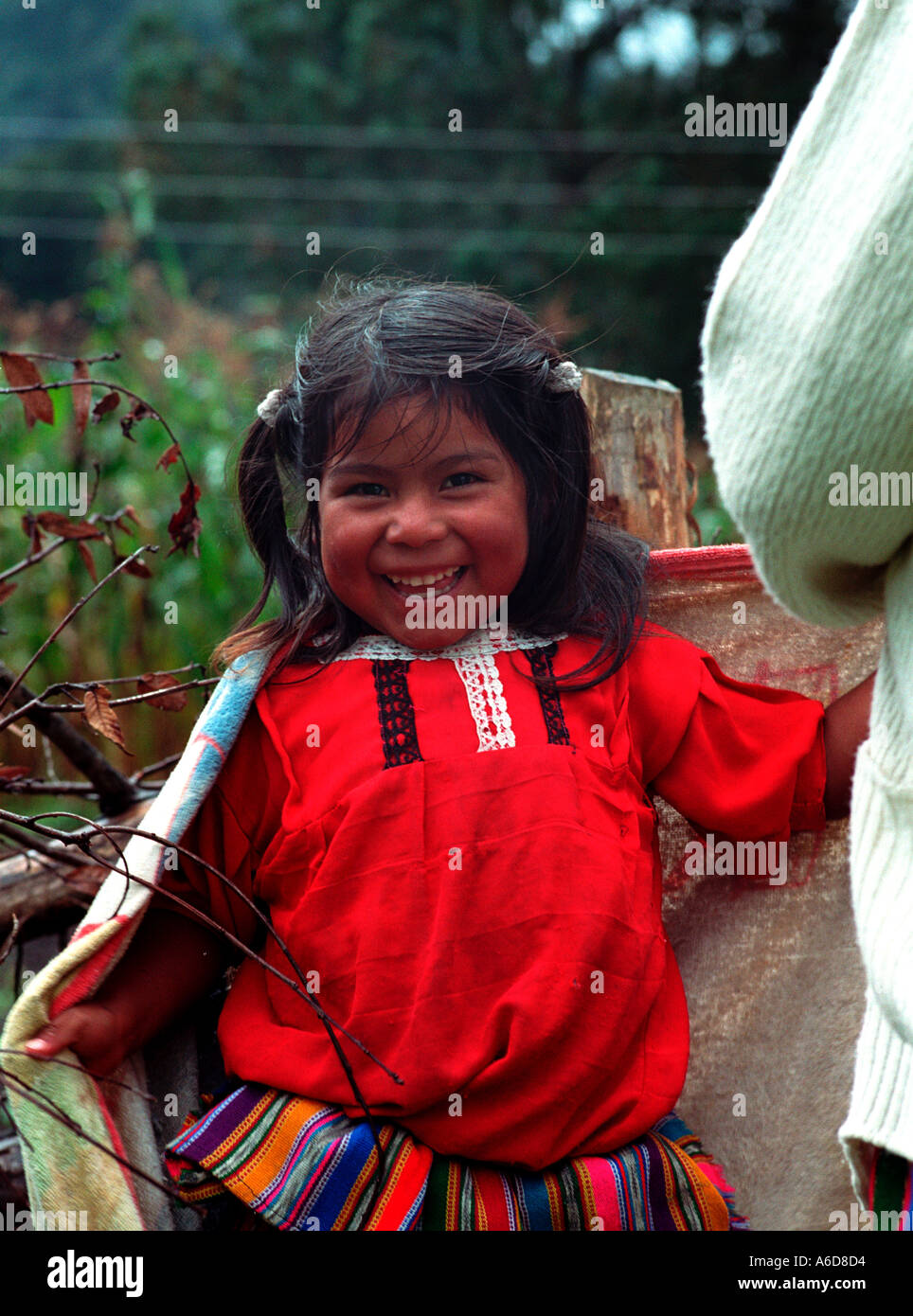 Young Mayan Girl near Cunen Guatemala First irrigation project Stock ...