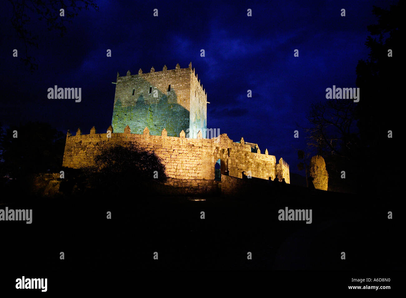 Castillo de Sotomayor, Sotomayor castle, Night sight Stock Photo - Alamy