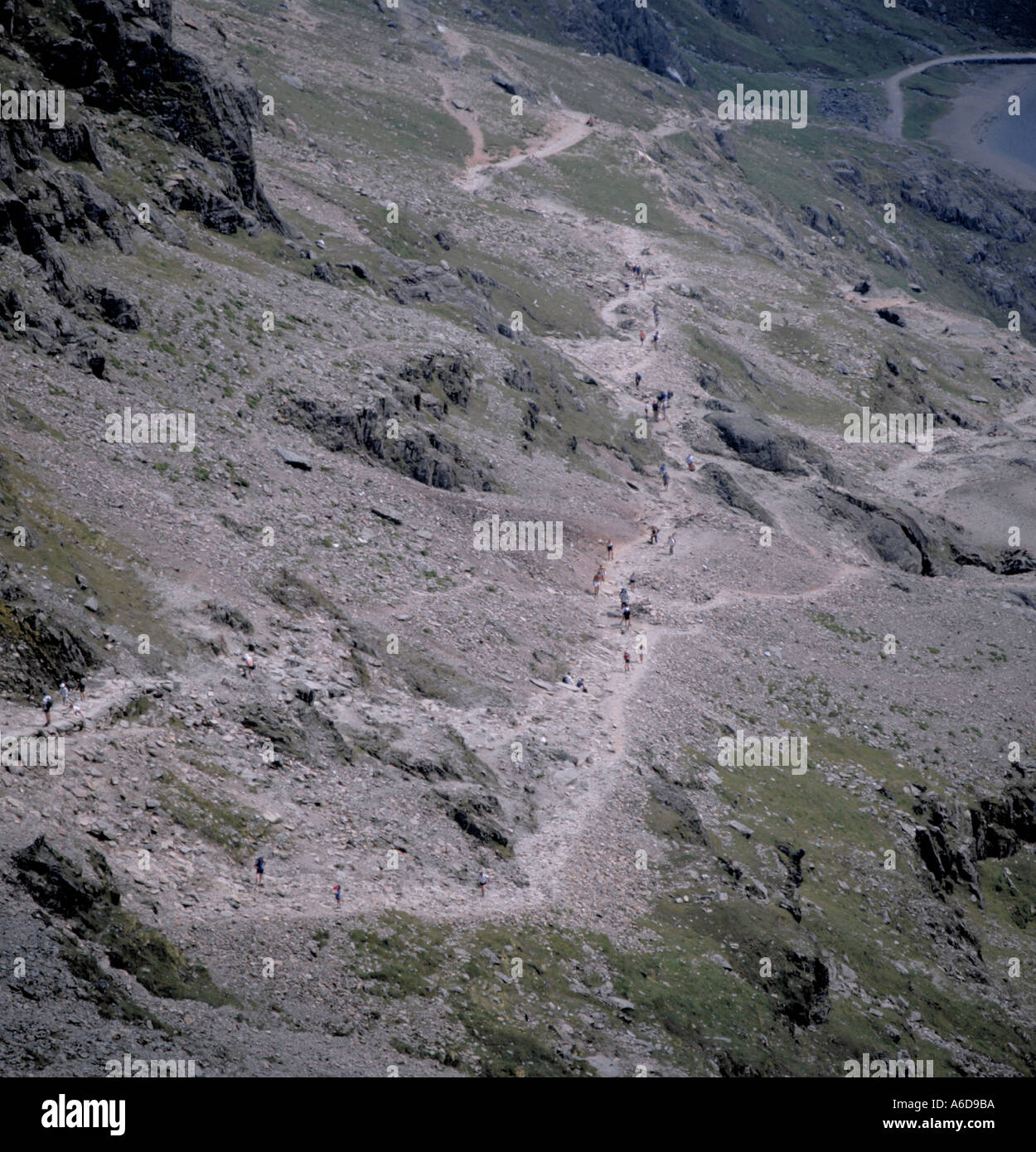 Footpath erosion on Snowdon (Yr Wyddfa) (at the junction of the Pyg ...