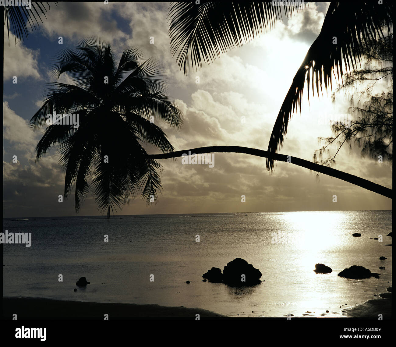 Sunset at Aitutaki Cook Islands Stock Photo - Alamy