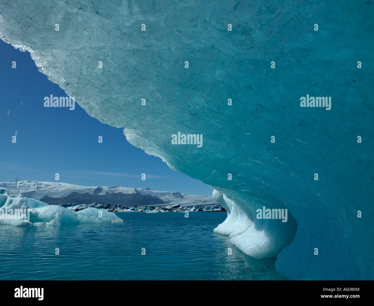 Iceberg floating on water, Jokulsarlon, Iceland Stock Photo - Alamy