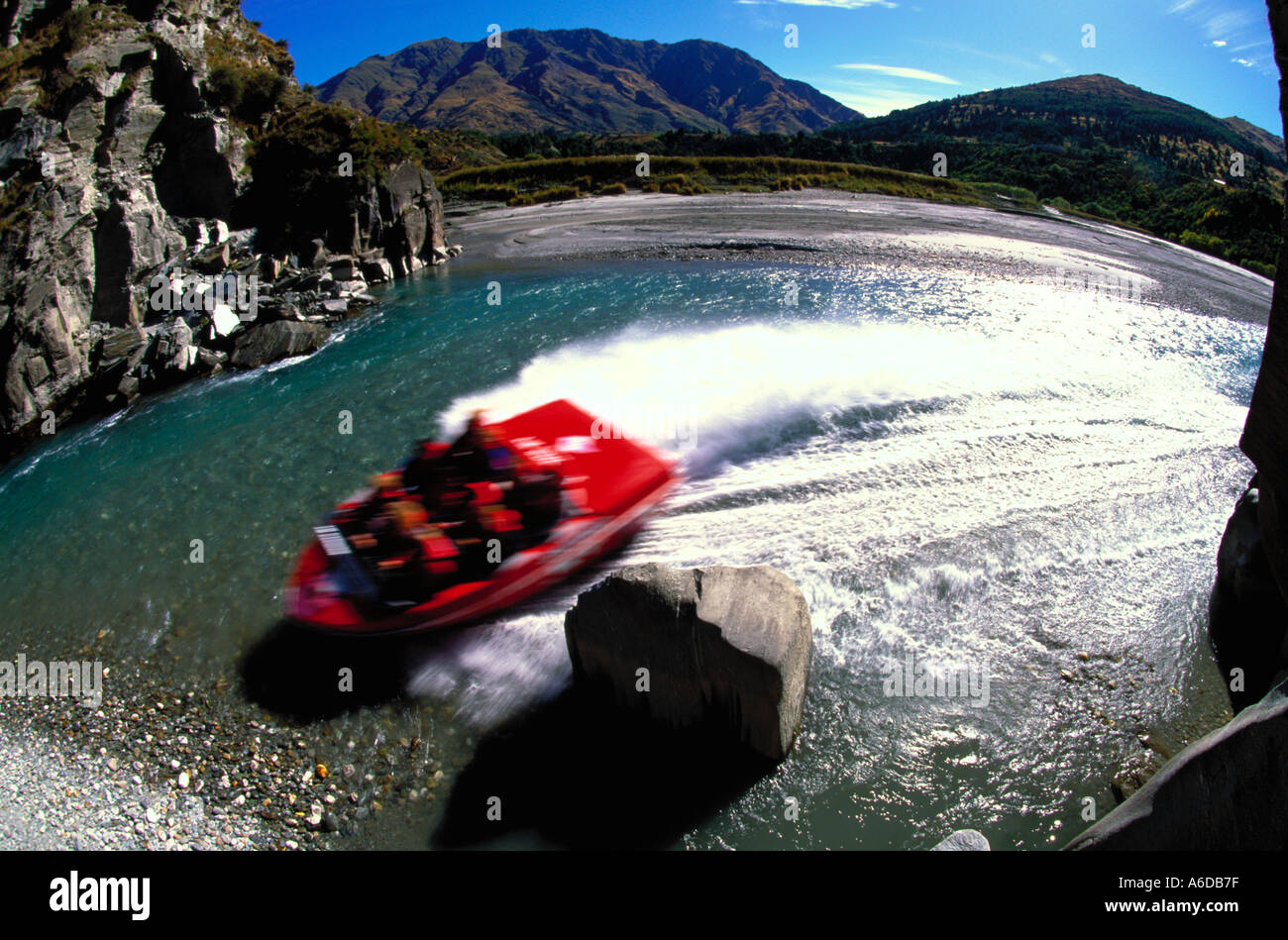 Shotover Jet Queenstown New Zealand Stock Photo - Alamy