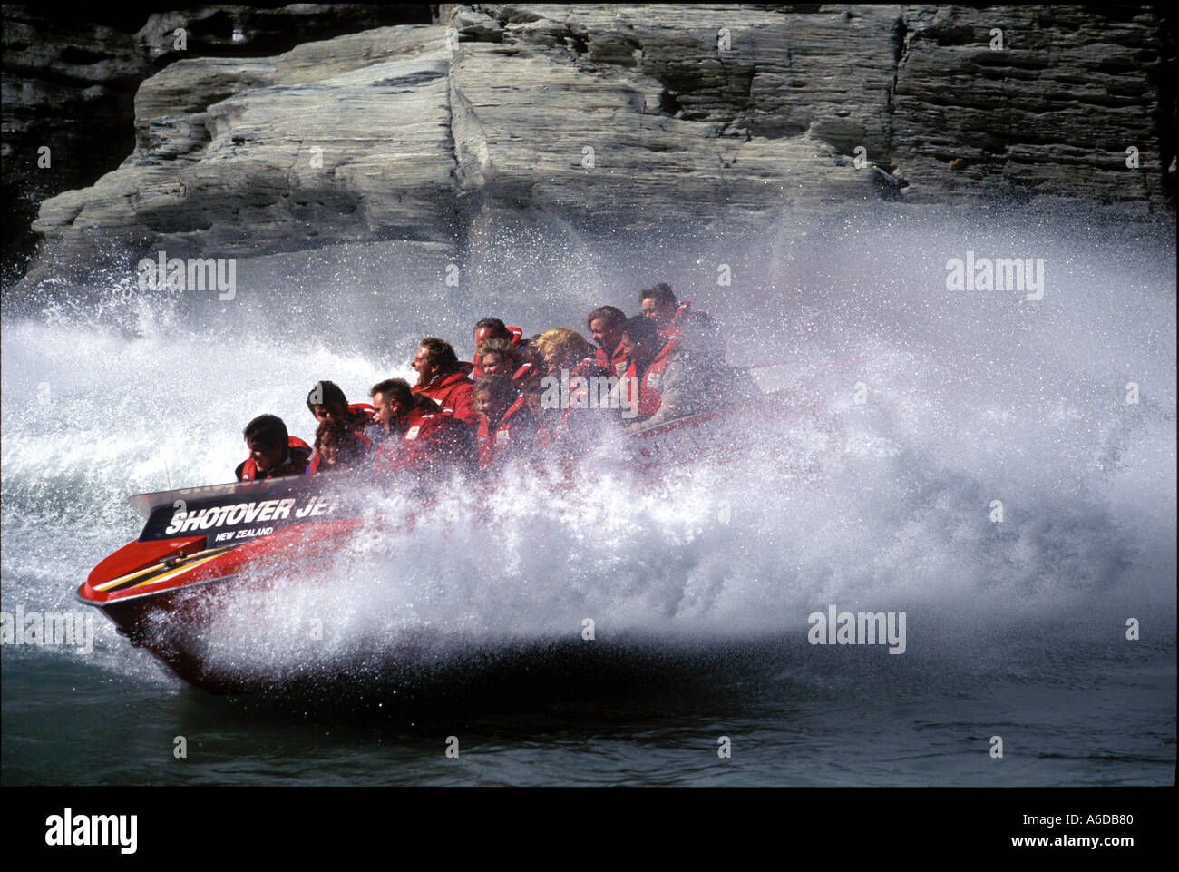Shotover Jet Queenstown New Zealand Stock Photo - Alamy