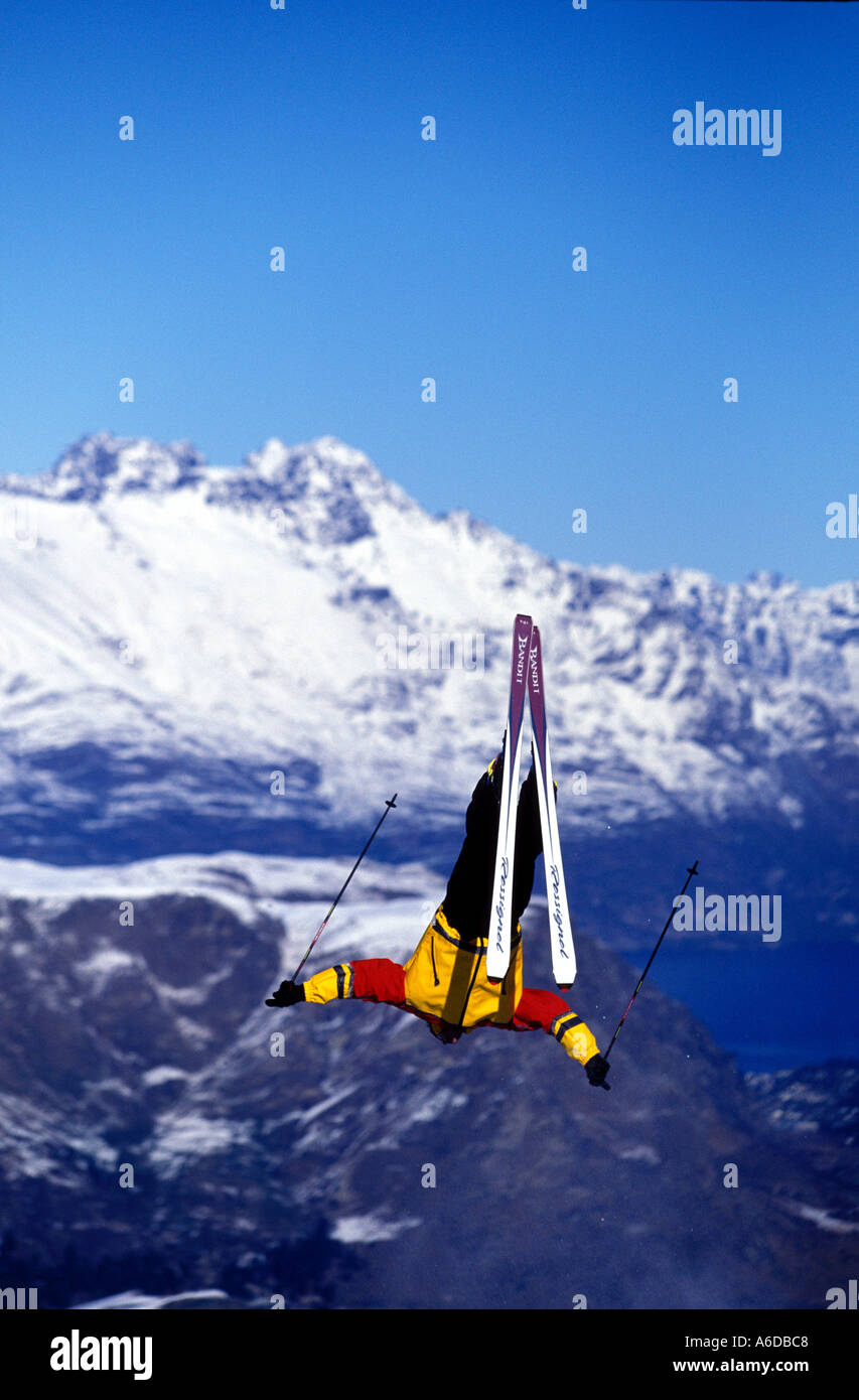 Huge inverted ski jump with scenic backdrop Stock Photo - Alamy