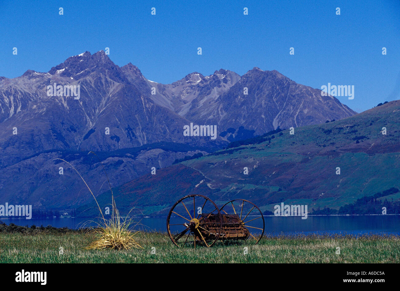 Alpine farm scene Glenorchy New Zealand Stock Photo - Alamy