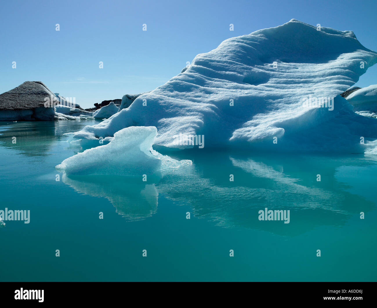 Iceberg floating on water, Jokulsarlon, Iceland Stock Photo - Alamy