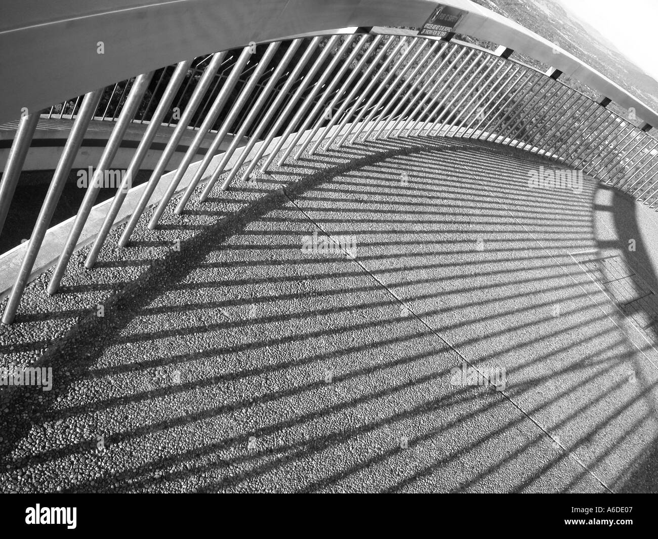 Abstract of light through railings Stock Photo - Alamy