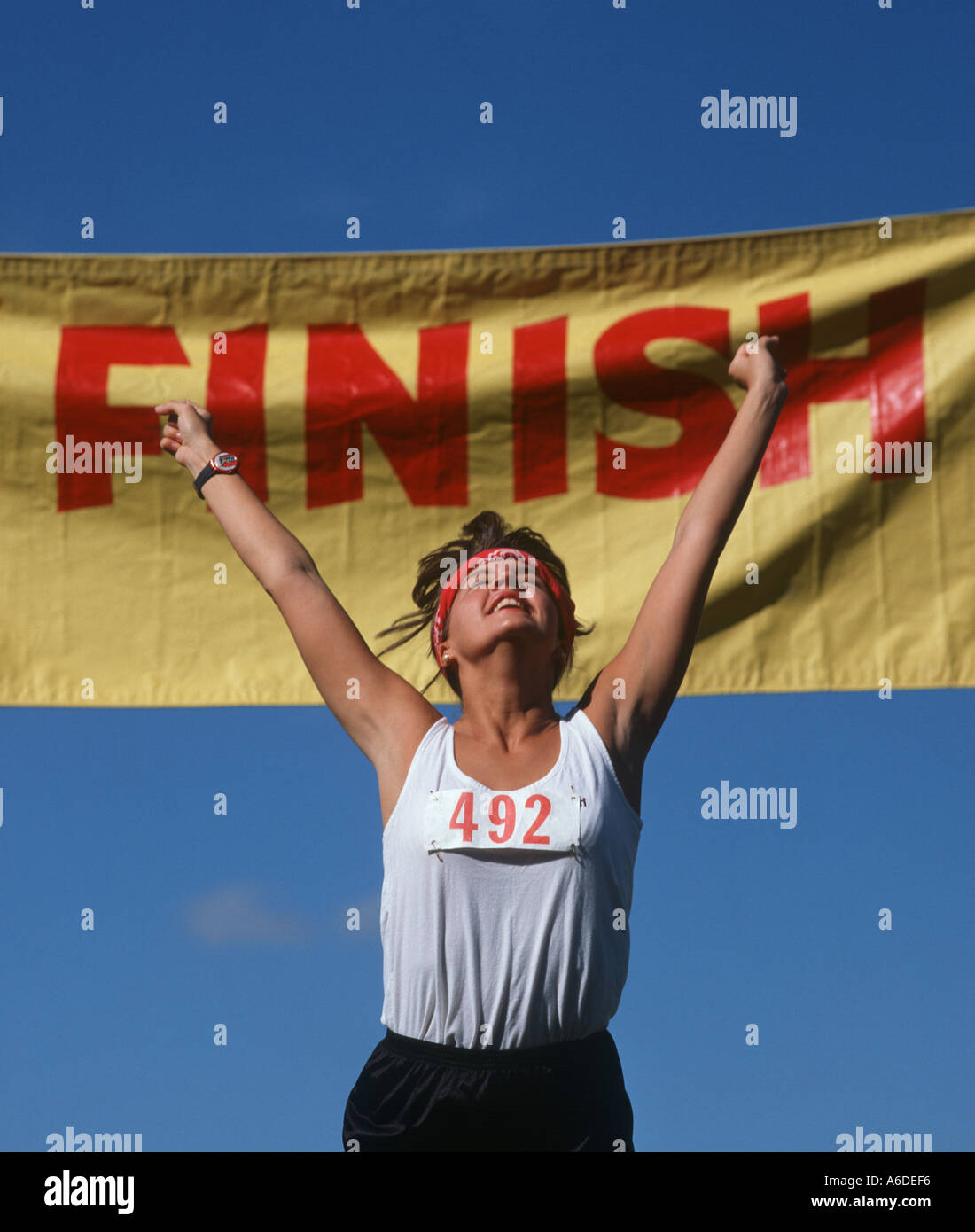 Crossing the finish line hi-res stock photography and images - Alamy