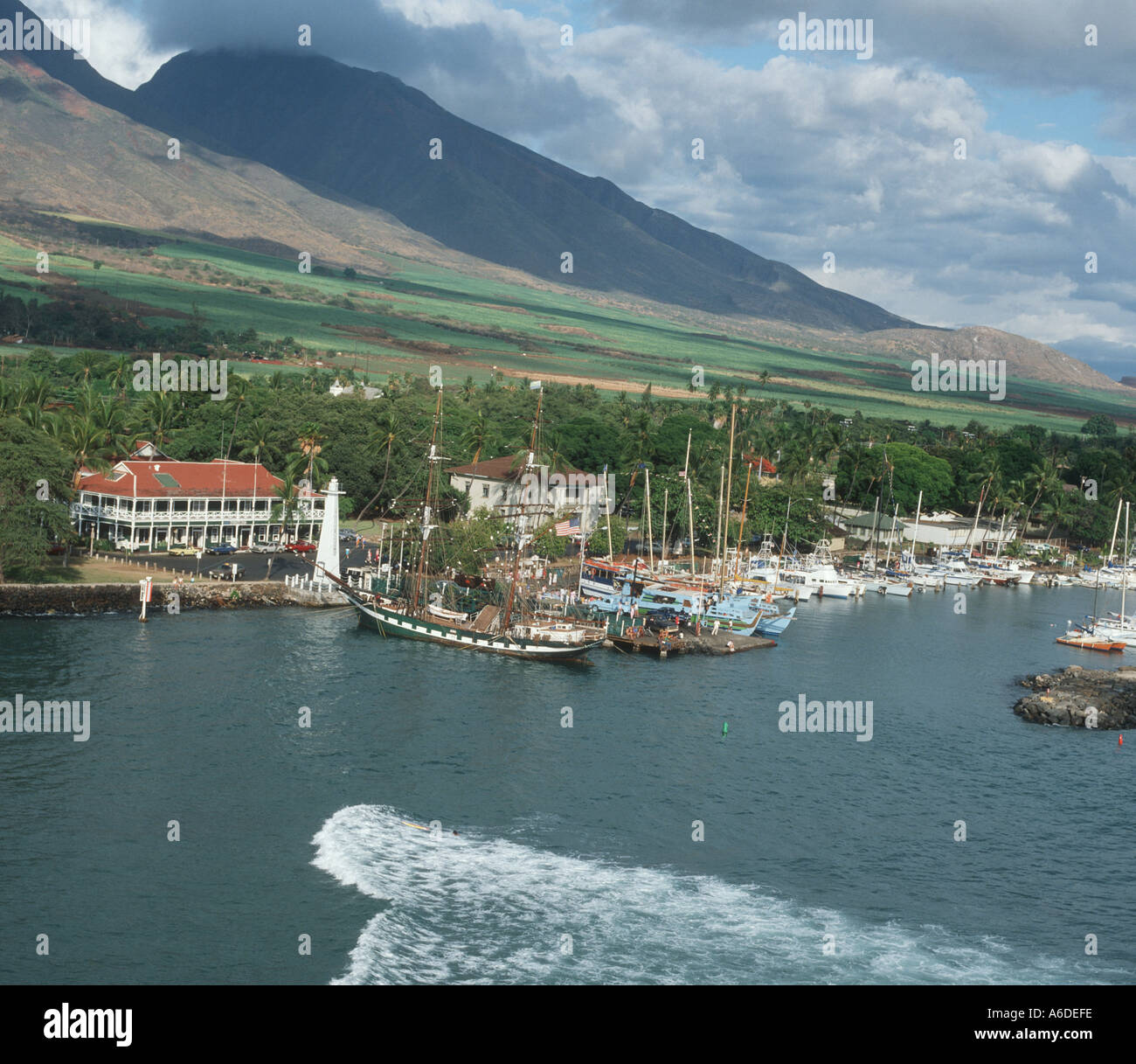 docks and boats at Lahaina Maui Hawaii Stock Photo - Alamy