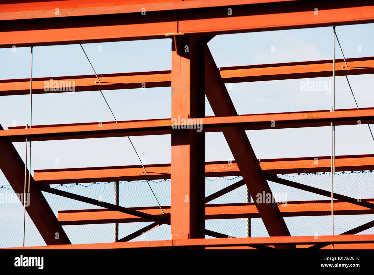 NEW BUILDING FRAMING, STEEL FRAMING, CONSTRUCTION Stock Photo - Alamy