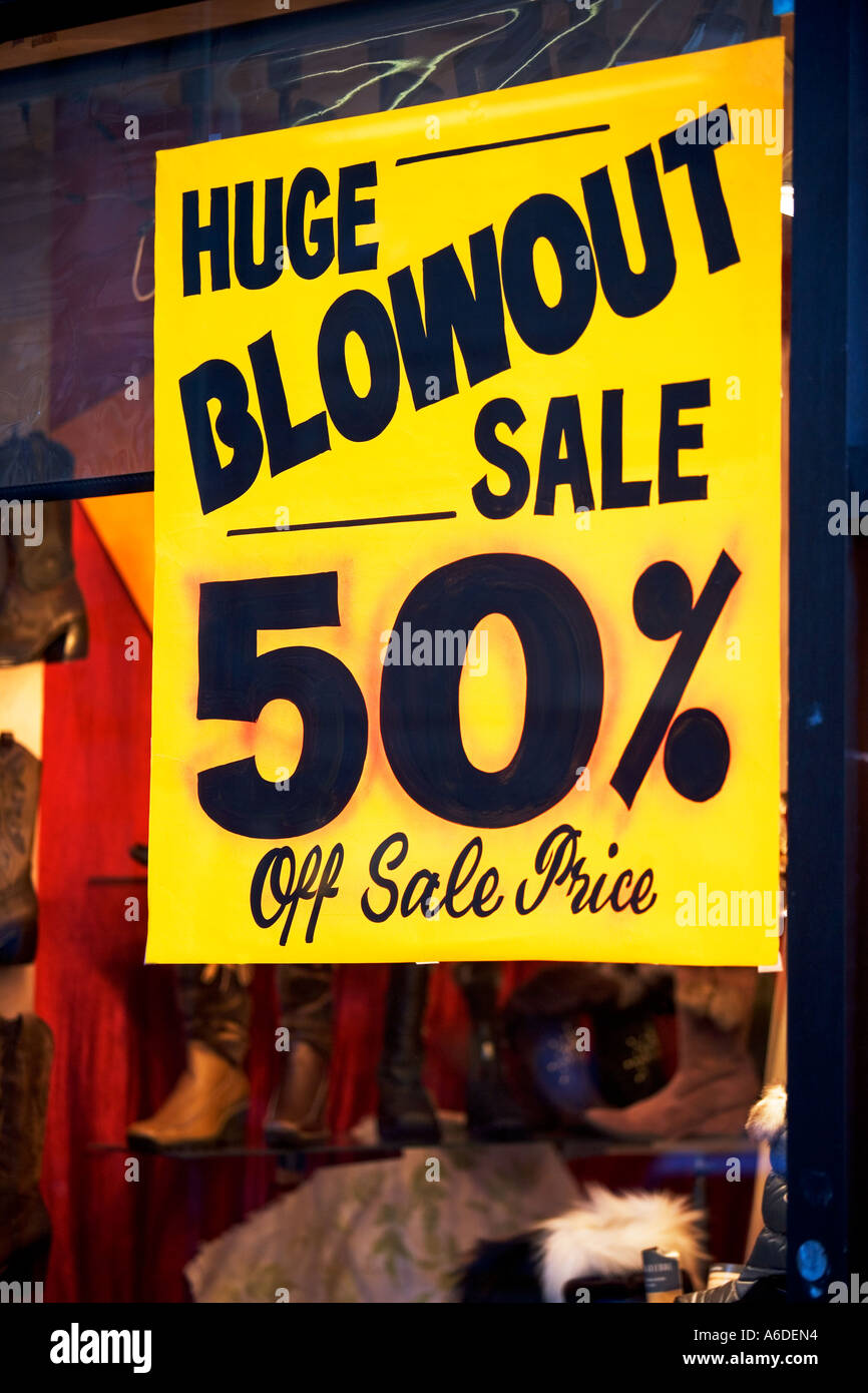 STORE SALE SIGN Stock Photo - Alamy