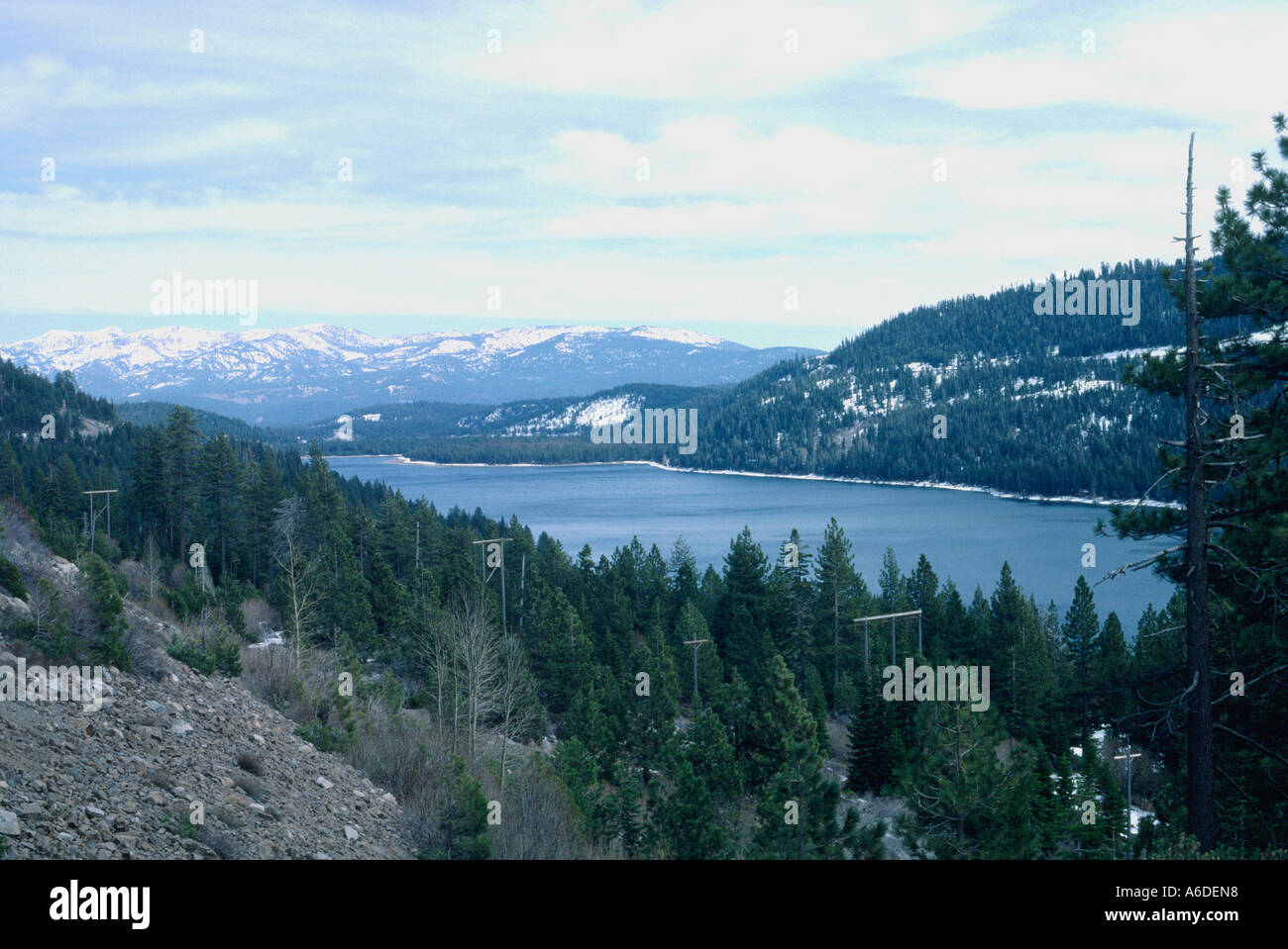 19933 Donner Lake from Interstate 80 California USA Stock Photo - Alamy
