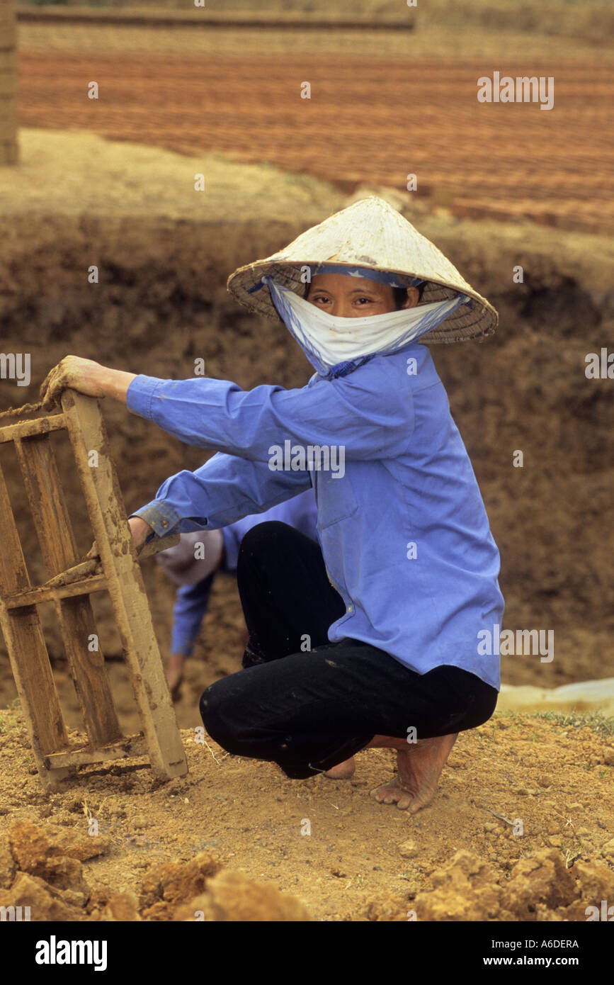 Brick making operations, Thai Nguyen province, Vietnam Stock Photo - Alamy