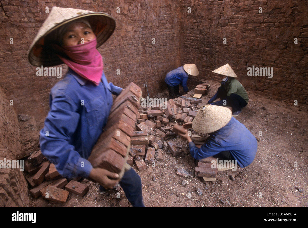 Brick making operations, Thai Nguyen province, Vietnam Stock Photo - Alamy