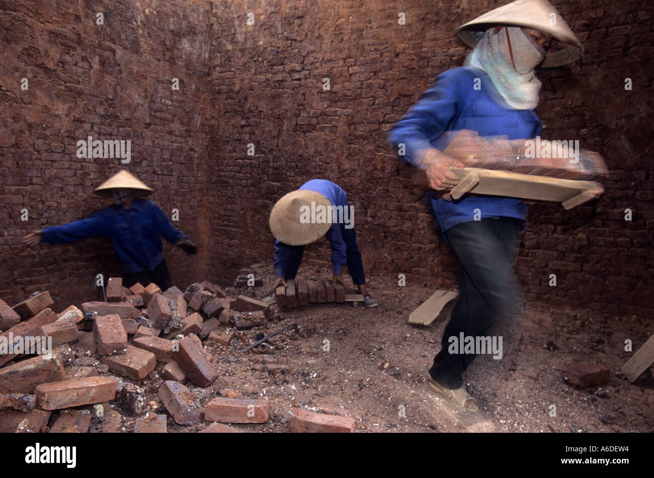 Brick making operations, Thai Nguyen province, Vietnam Stock Photo - Alamy