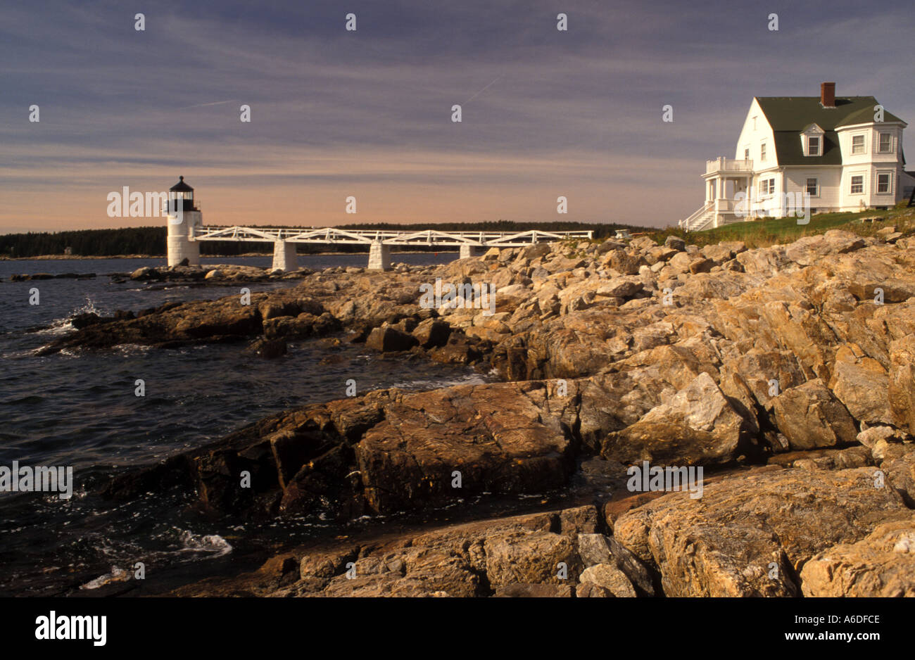 Maine Port Clyde Marshall Point lighthouse Stock Photo - Alamy