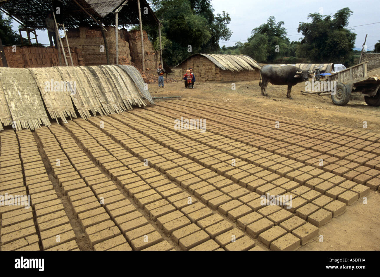 Brick making operations, Thai Nguyen province, Vietnam Stock Photo - Alamy