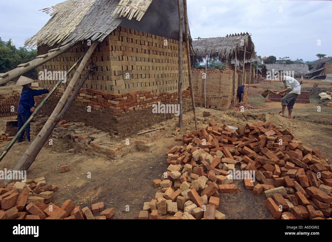 Brick making operations, Thai Nguyen province, Vietnam Stock Photo - Alamy