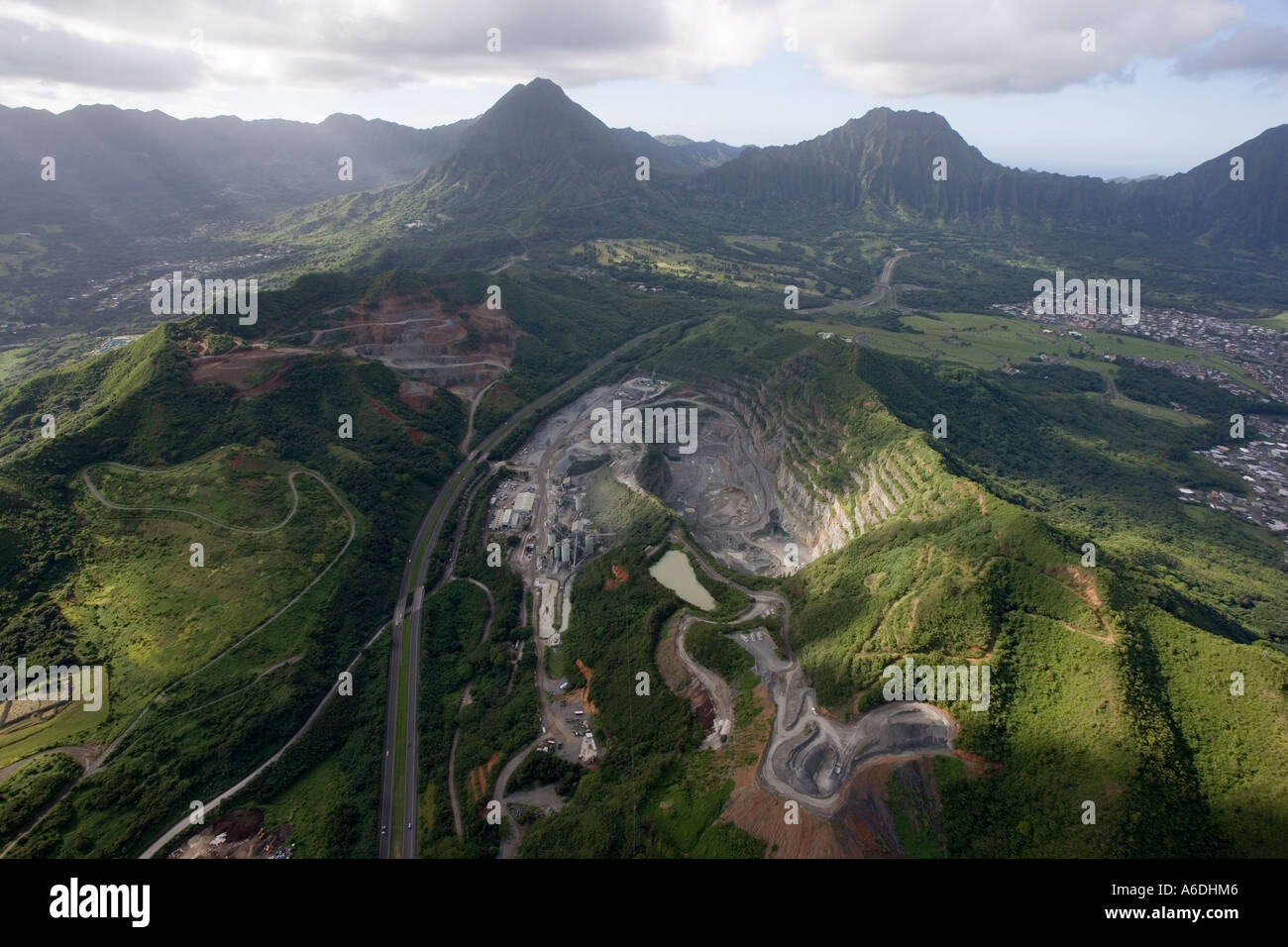 Kapaa Quarry Kaneohe Oahu Hawaii Stock Photo - Alamy