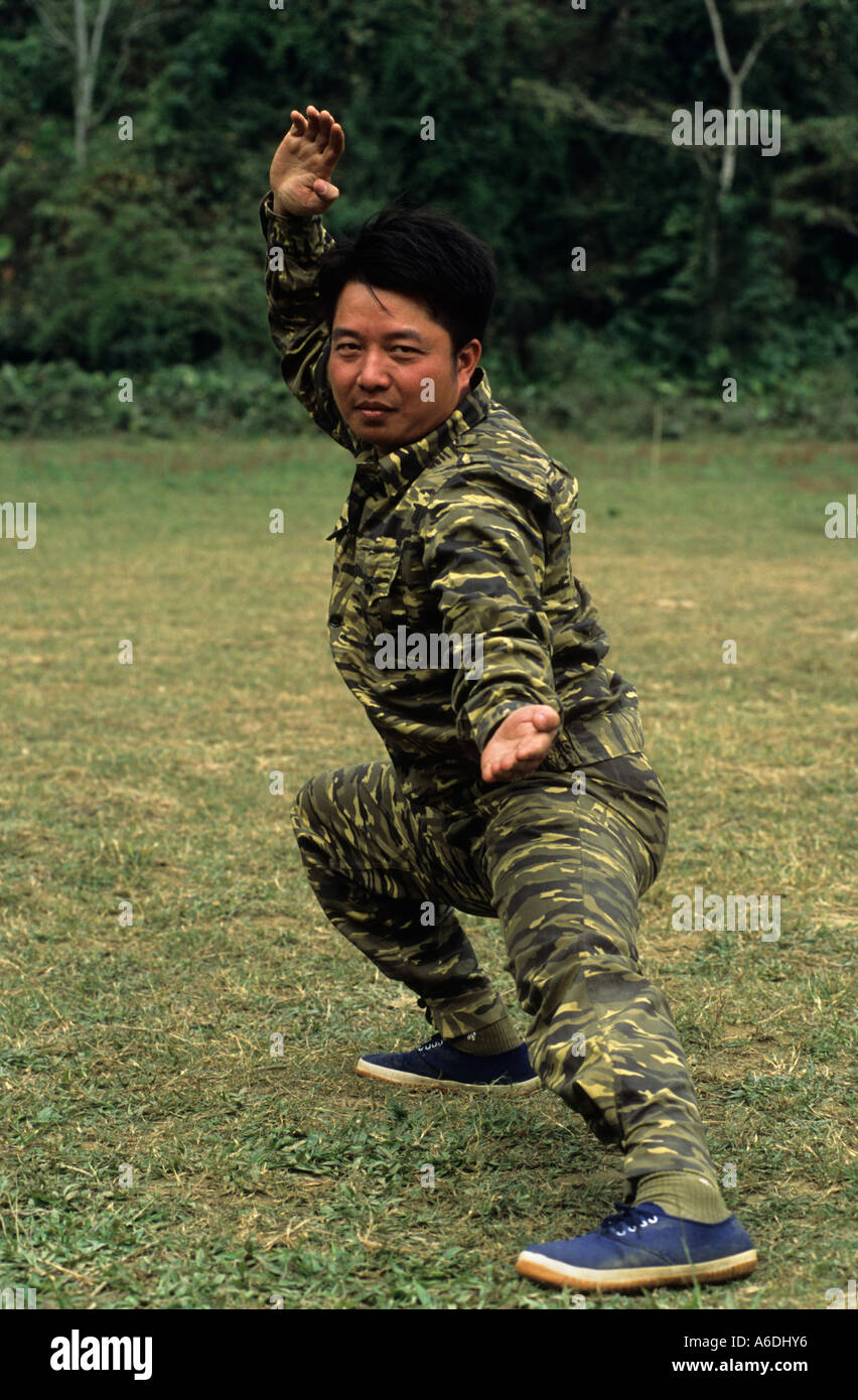 Forest Ranger training excercise Ba Be National Park Vietnam Stock ...