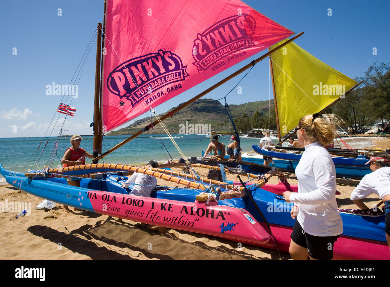 Sail canoe hawaii hi-res stock photography and images - Alamy
