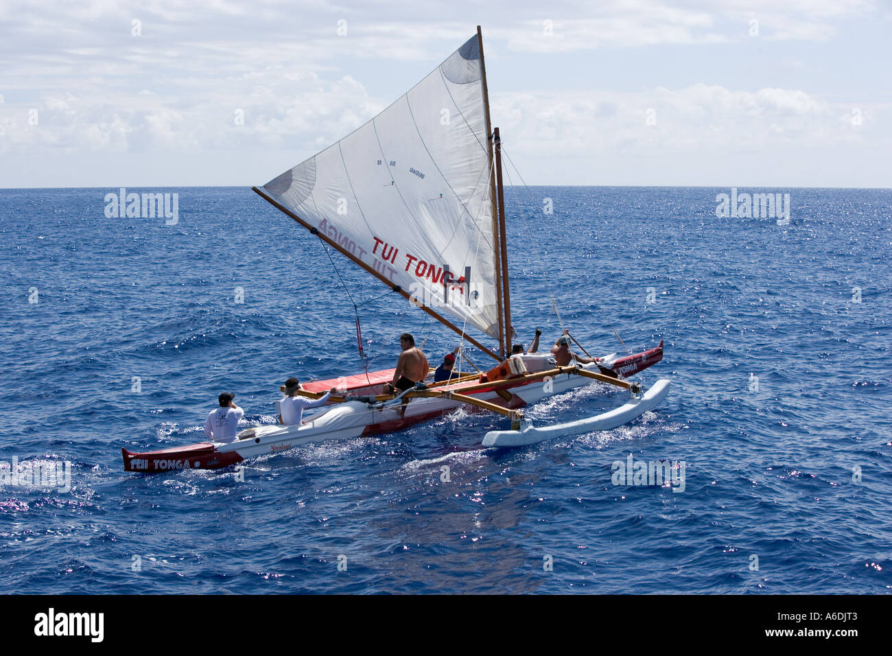 Hawaii outrigger canoe sail hi-res stock photography and images - Alamy