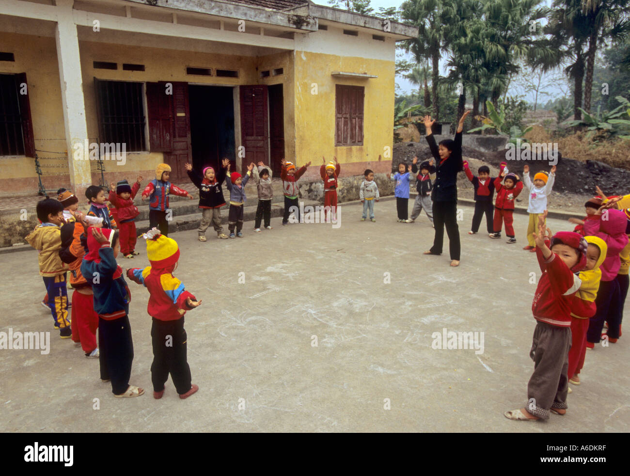 Children exercise each day Commune primary school Thai Nguyen province ...