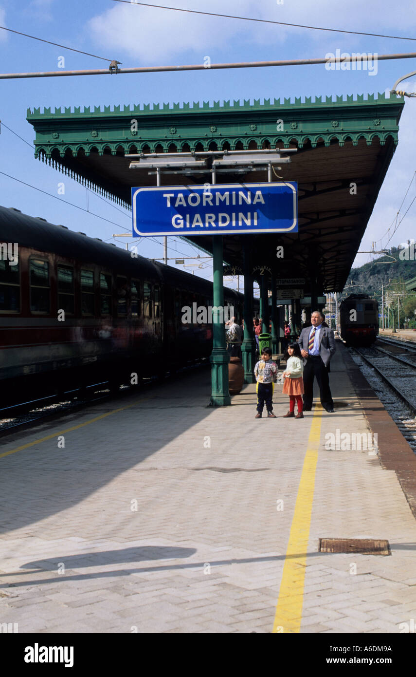 Taormina railway station hi-res stock photography and images - Alamy
