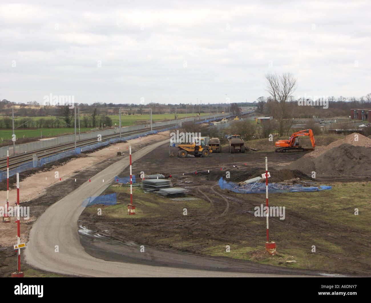 Large heavy plant on site on a typical construction site Stock Photo ...
