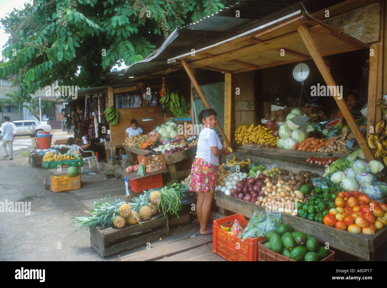 Market in Belmopan Capitol of Belize Stock Photo - Alamy