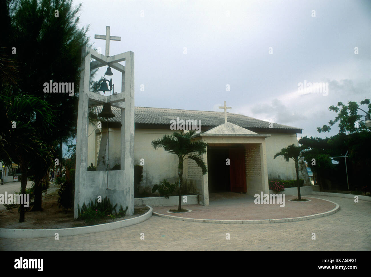 Church San Pedro Belize churches religion Stock Photo - Alamy