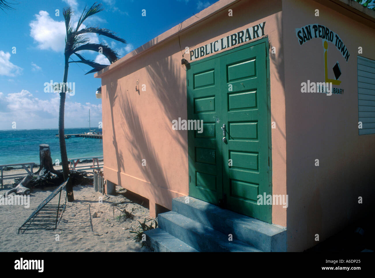 San Pedro public library Belize Stock Photo - Alamy