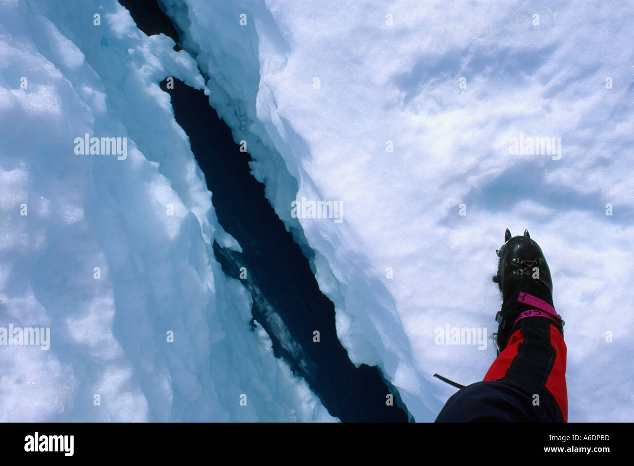 Ice climber looking down hi-res stock photography and images - Alamy