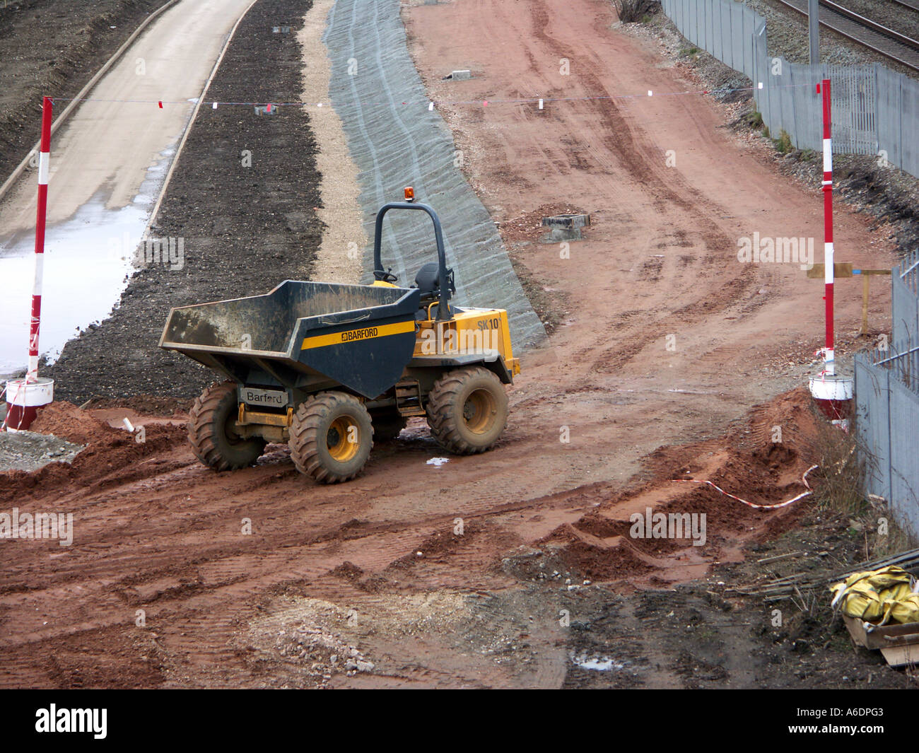 Dumper or dump truck on a construction/building site in the UK Stock ...