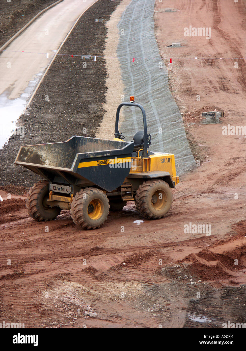 Dumper or dump truck on a construction/building site in the UK Stock ...