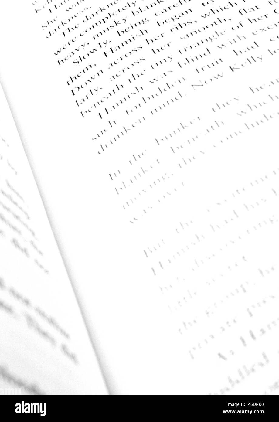 Pages in an open book Stock Photo - Alamy