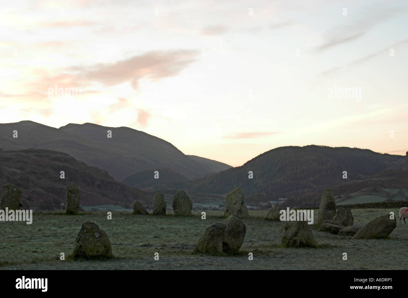 Sunrise at Castlerigg Stone Circle Stock Photo - Alamy