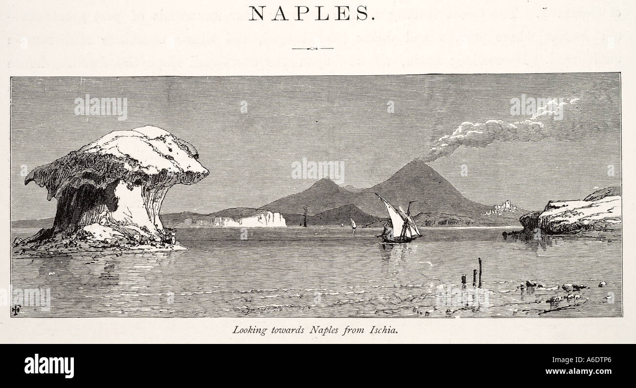 Naples from Ischia island gulf region campania Italy Italian ...