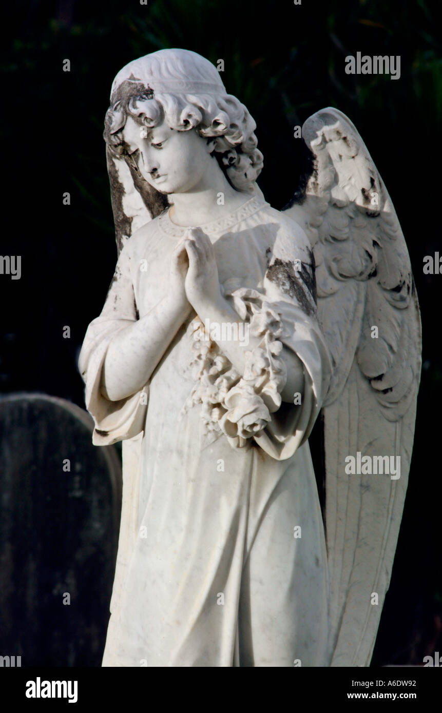 Angel Key west cemetery grave marker Florida Stock Photo - Alamy