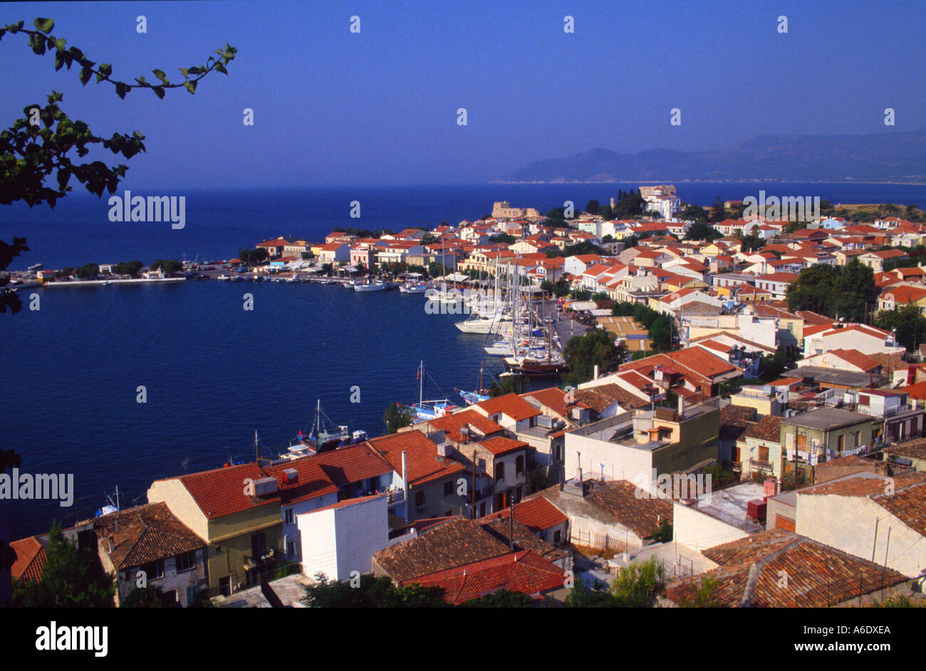 Roof Tops Pythagorian Samos Greece Stock Photo - Alamy