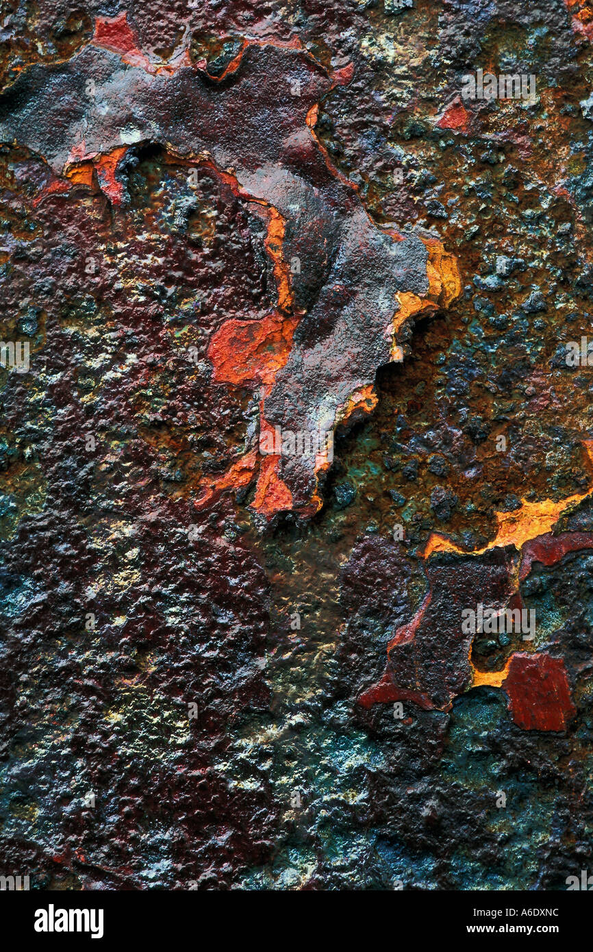 Rust patterns on old metal Stock Photo - Alamy