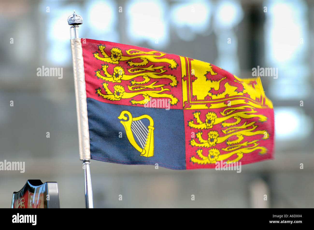 Royal Standard used by Queen Elizabeth II at opening of the Senedd ...