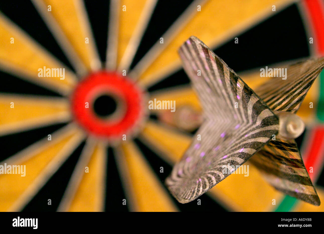 dart and dartboard on target Stock Photo - Alamy
