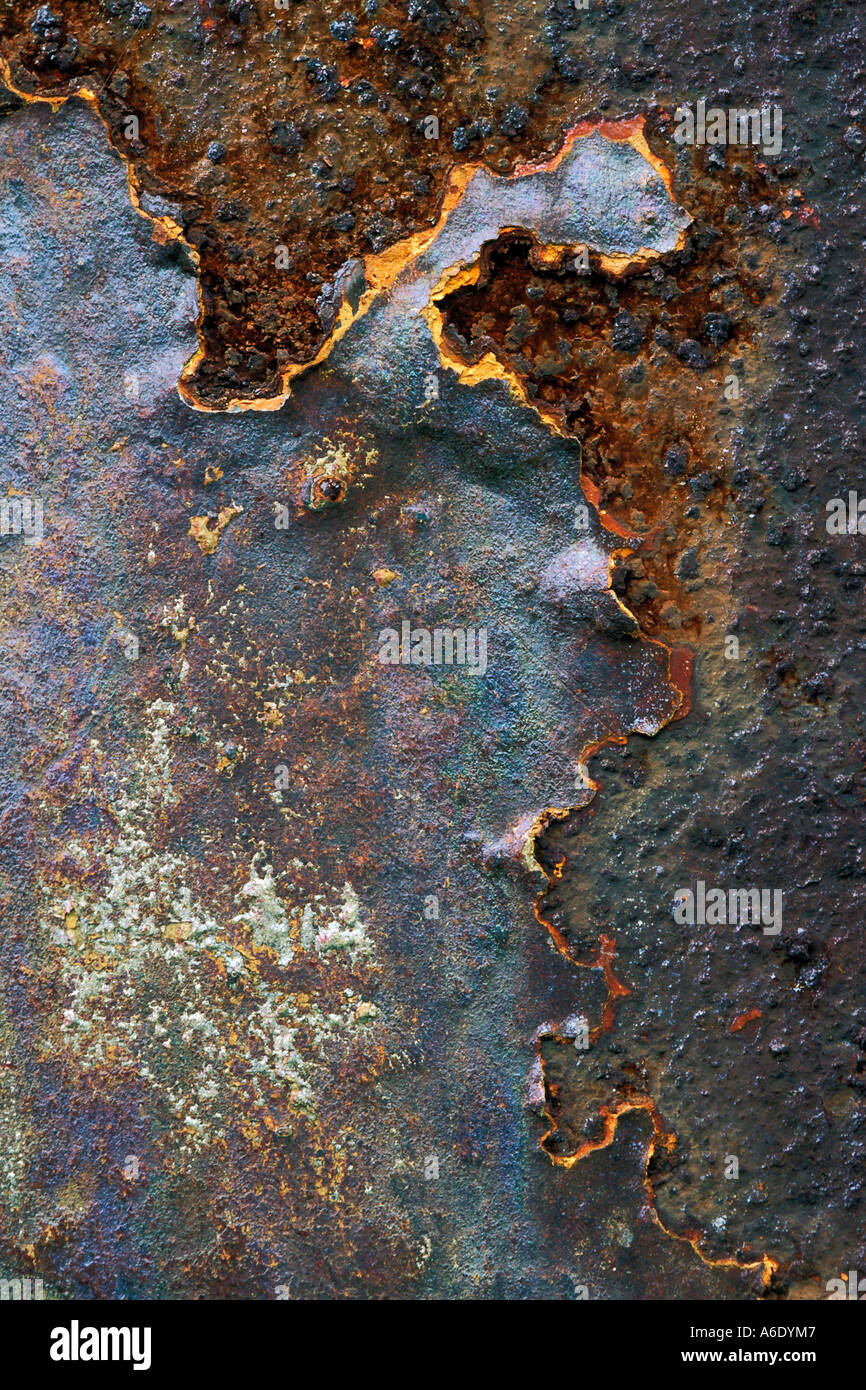 Rust patterns on old metal Stock Photo - Alamy