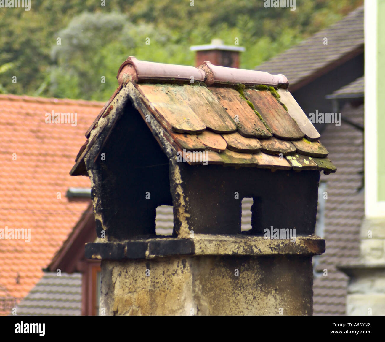 A bird house built in the local style in Meersburg Germany Stock Photo ...