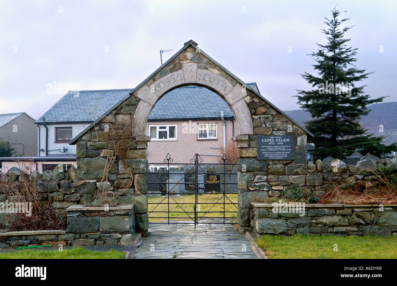 Site of Salem Chapel dated 1873 demolished 1994 at Trawsfynydd Gwynedd ...